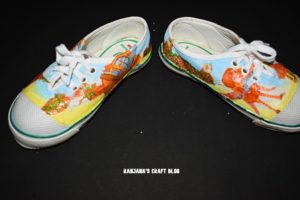 Decoupage on shoe - Ranjana's Craft Blog