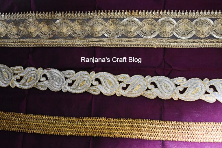 My stash of Zari border - Ranjana's Craft Blog