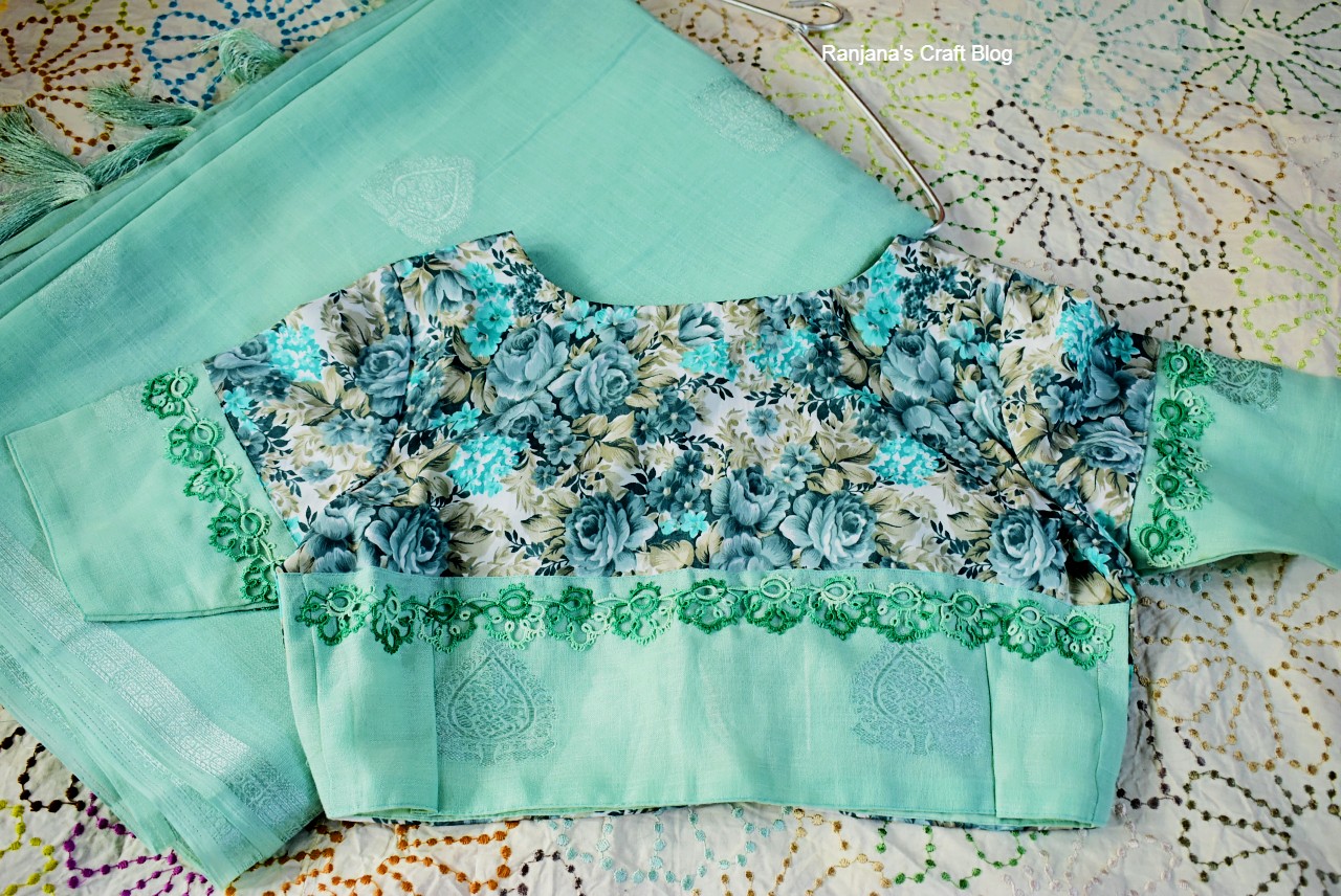 Tatted lace for blouse design - Ranjana's Craft Blog